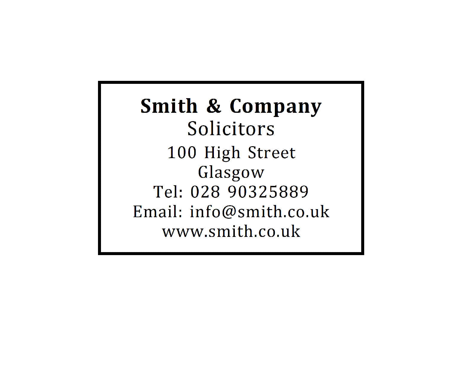 COMPANY STAMP – The Rubber Stamp Company