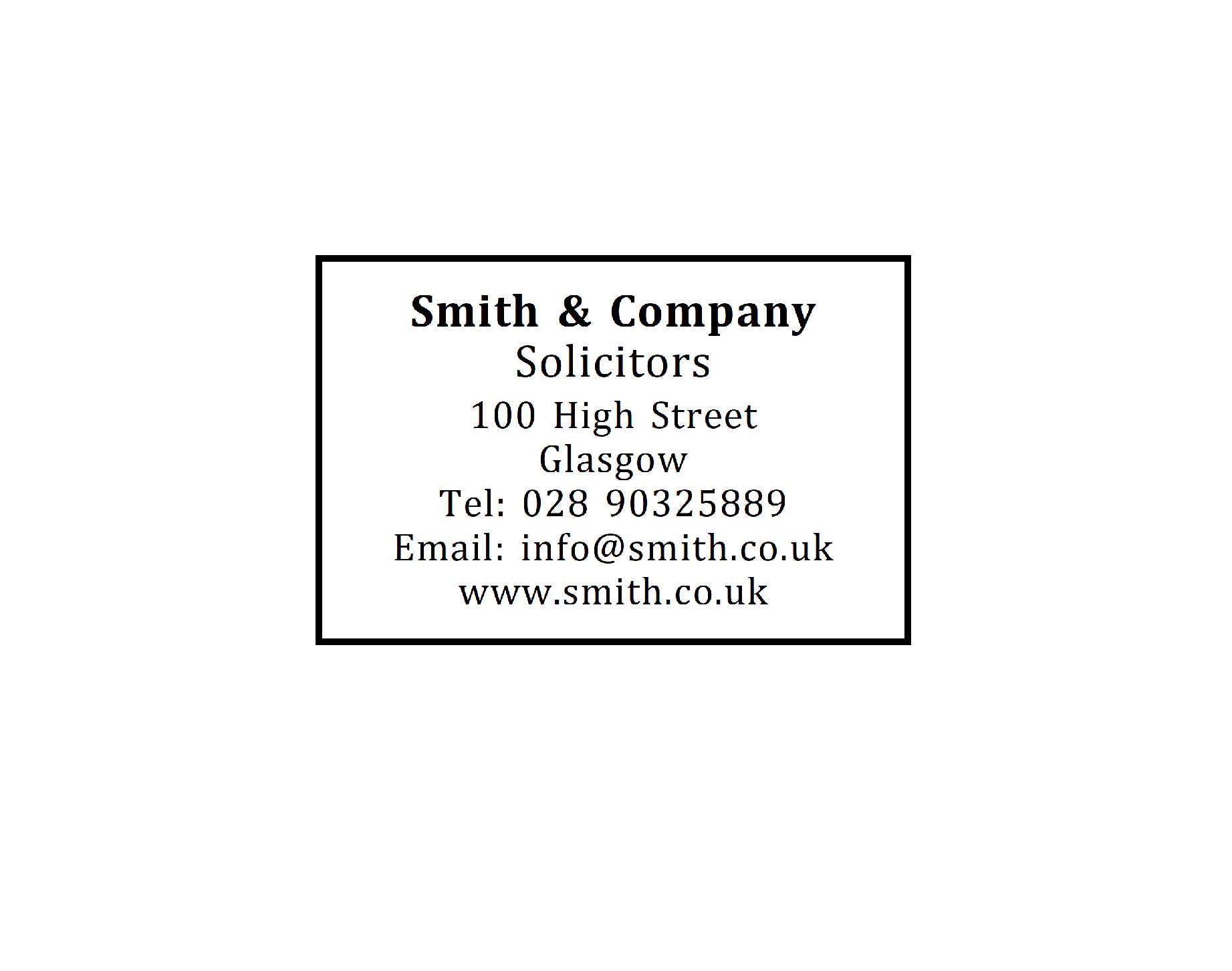 NAME & ADDRESS STAMP – The Rubber Stamp Company