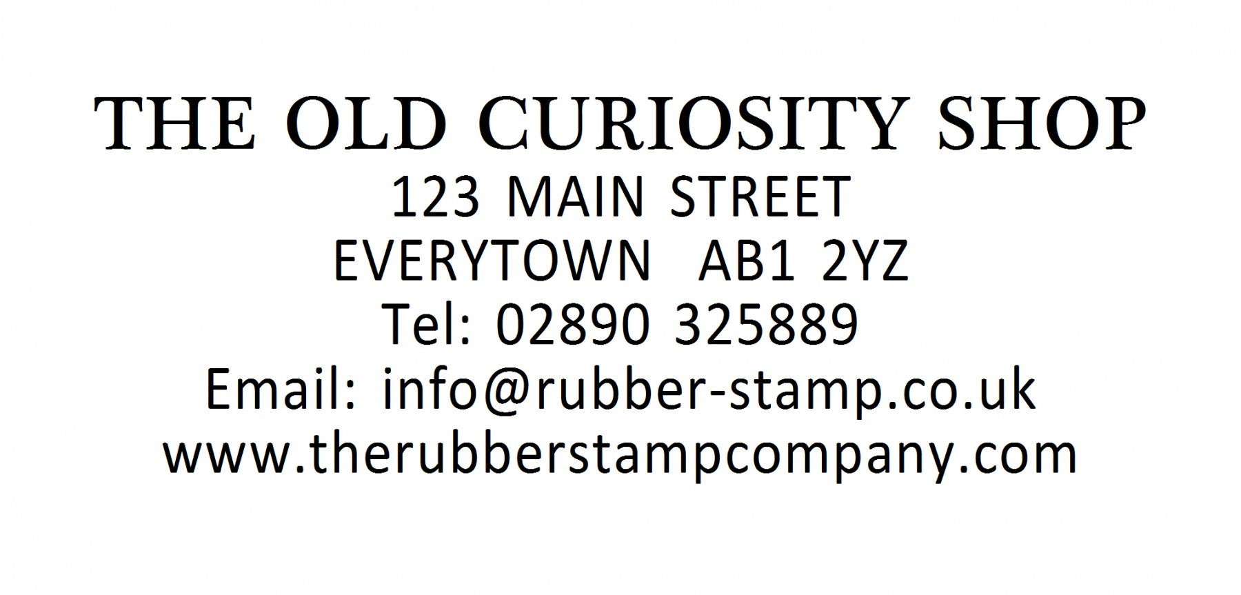 NAME & ADDRESS STAMP – The Rubber Stamp Company